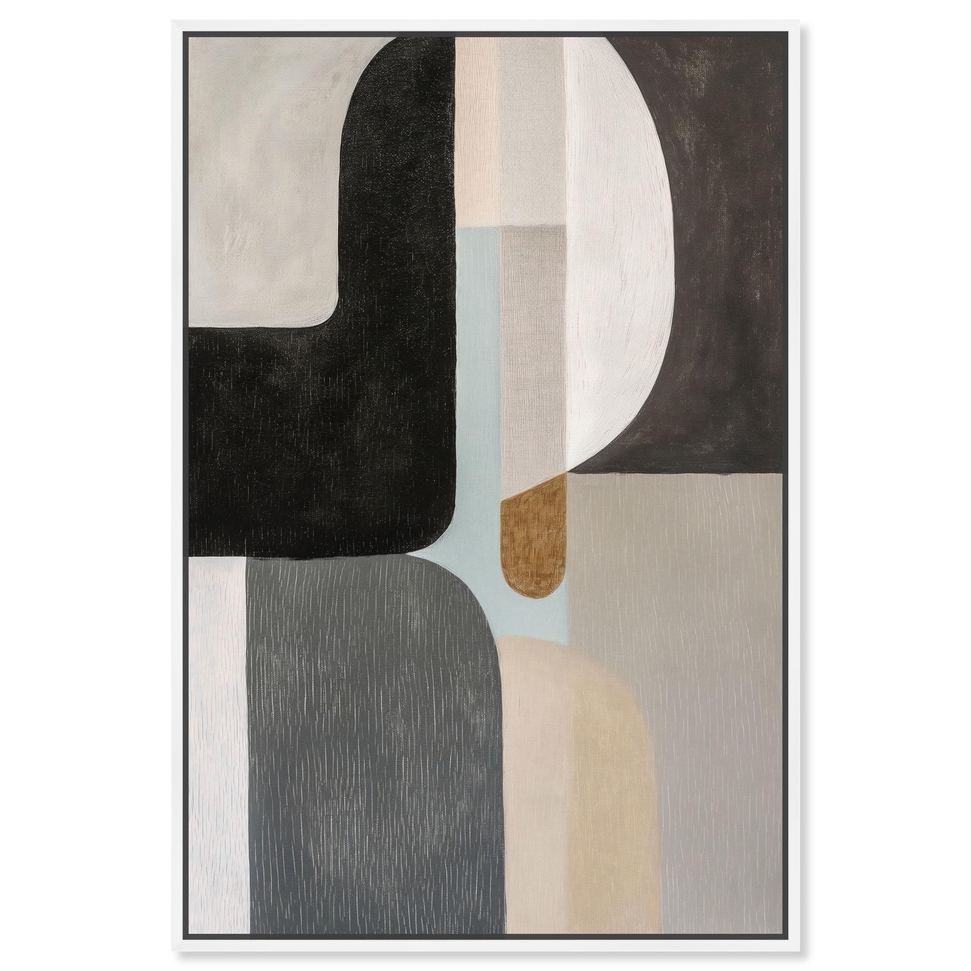 Interlocking Segments III Canvas Boho Geometric Art by Art Remedy ...