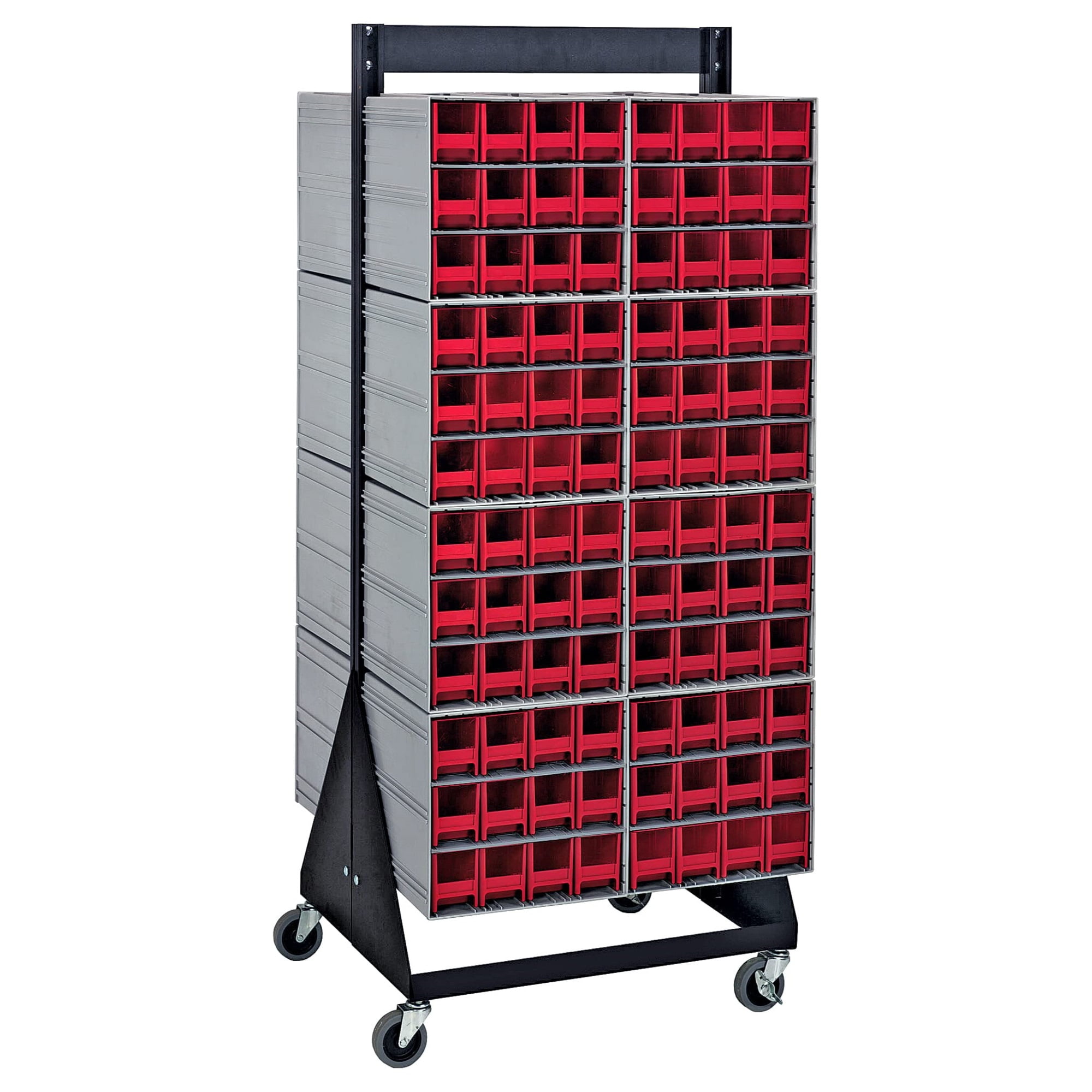 Interlocking Storage Cabinets Floor Stand, double sided, 24"D x 23-5/8"W x 52"H, 750 lbs. load ...