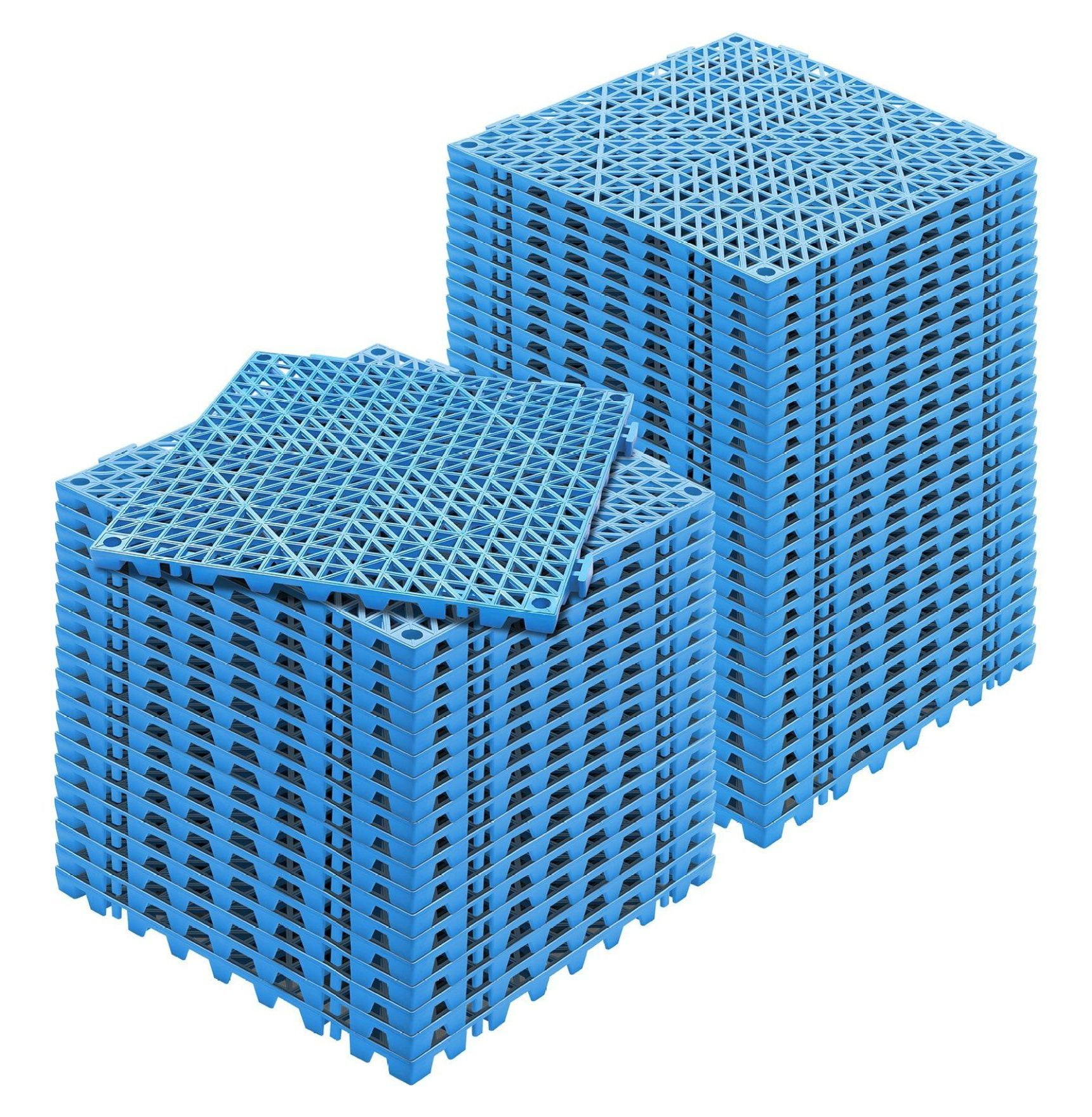 Interlocking Tile 50PCS Blue, Drainage Tiles 12" x 12" Splicing, PVC ...