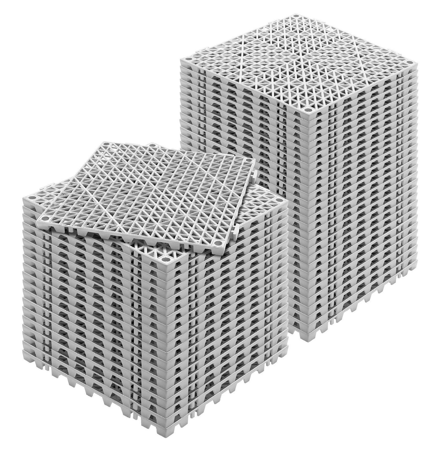 Interlocking Tile 50PCS Gray, Drainage Tiles 12" x 12" Splicing, Soft ...