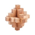 Interlocking Wooden Brain Teaser Puzzles Classic 3D Burr Wood Puzzle ...