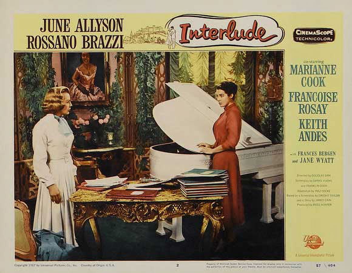Interlude - movie POSTER (Style A) (11" x 14") (1957) - Walmart.com