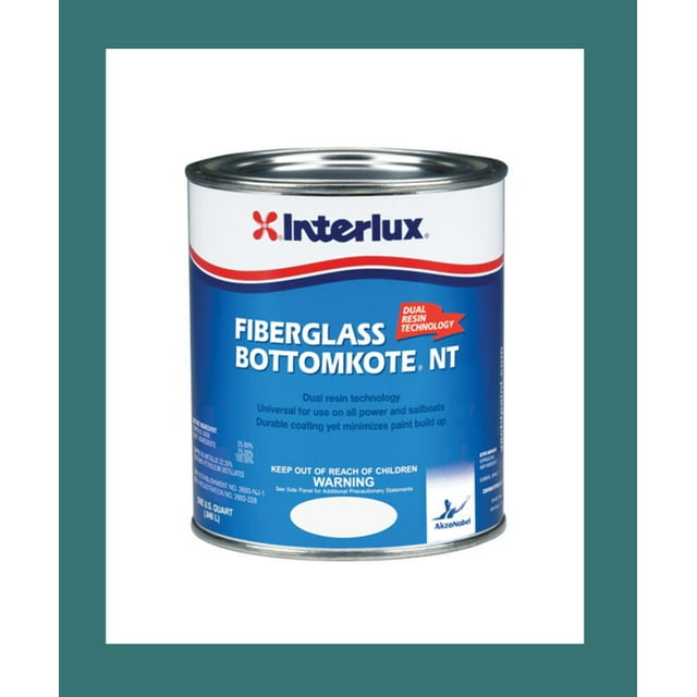 Interlux YBB359/QT Fiberglass Bottomkote NT Antifouling Paint - Green ...
