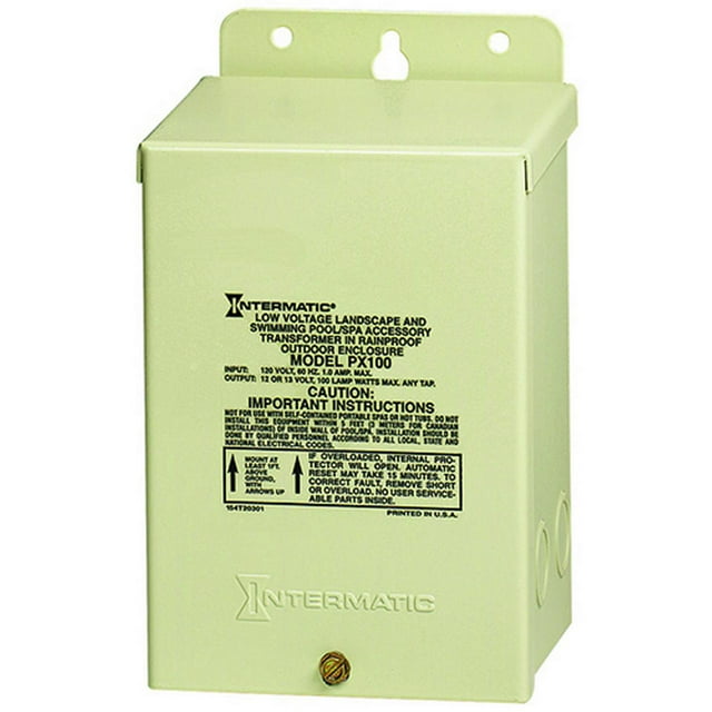 Intermatic 100W Pool & Spa Safety Transformer | PX100 - Walmart.com