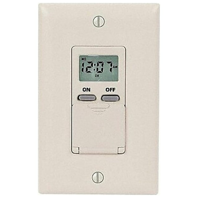 Intermatic Digital Timer,7-Day,SPST,120V,Ivory EI500C - Walmart.com
