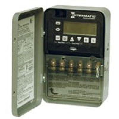 Intermatic 7-Day Electronic Timer, SPST, 120-277V AC, 2 Channels, Metal ...