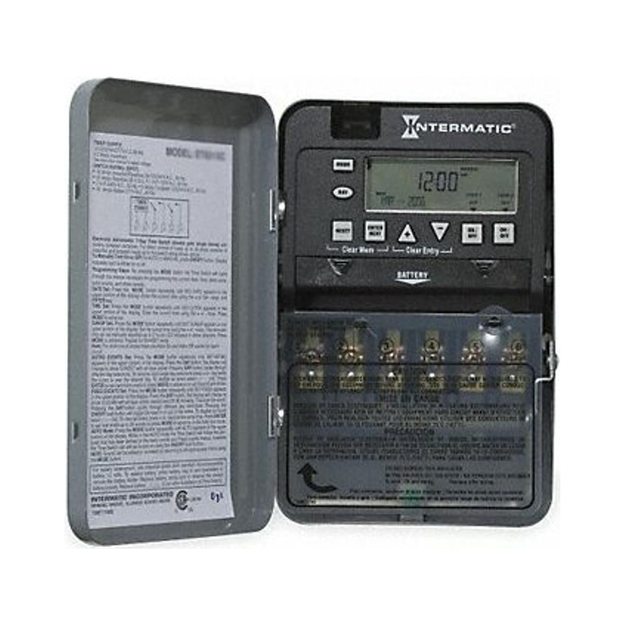 Intermatic Electronic Timer,7 Days,SPST ET1725C - Walmart.com
