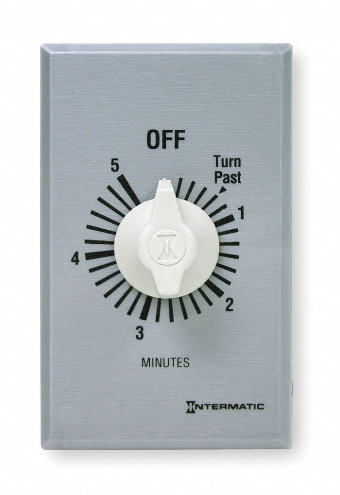 Intermatic FF5M Spring Wound Timer, 5-Minute, SPST, Brushed Aluminum ...