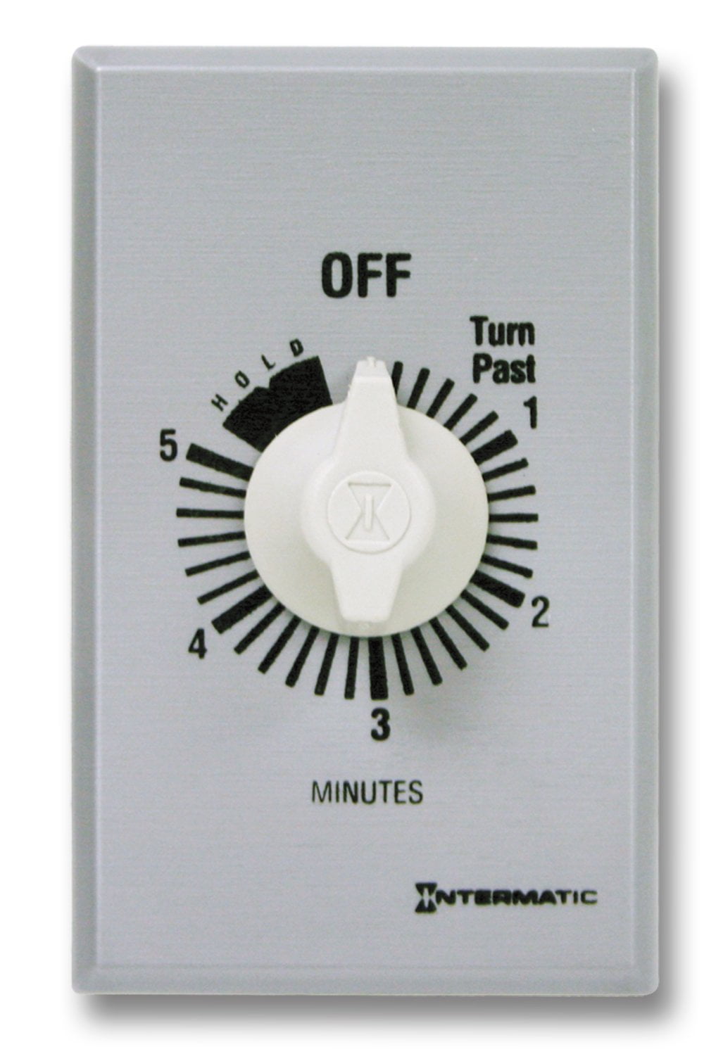 Intermatic FF5MH 5-Minute Spring Loaded Wall Timer with Hold, Brushed ...
