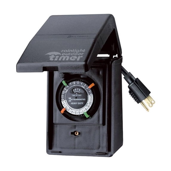 Intermatic, Heavy-Duty Outdoor Timer, HB11KD89, Weatherproof Cover ...