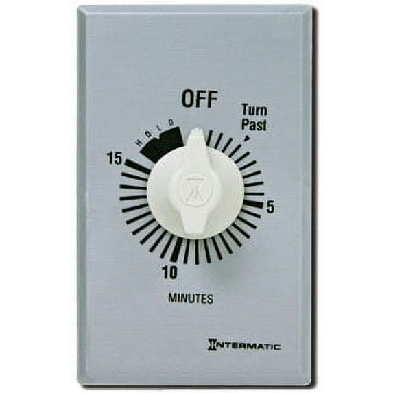 Intermatic Timer, Spring Wound, 15 Min, SPST, Silver FF15MH - Walmart.com