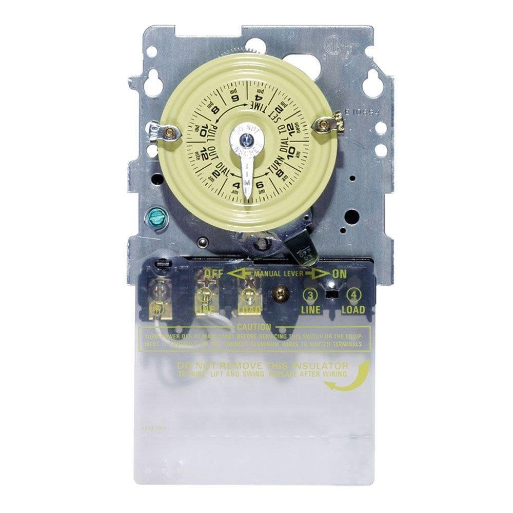 Intermatic T101M 24-Hour Mechanical Timer (Mechanism Only) - 120V SPST ...