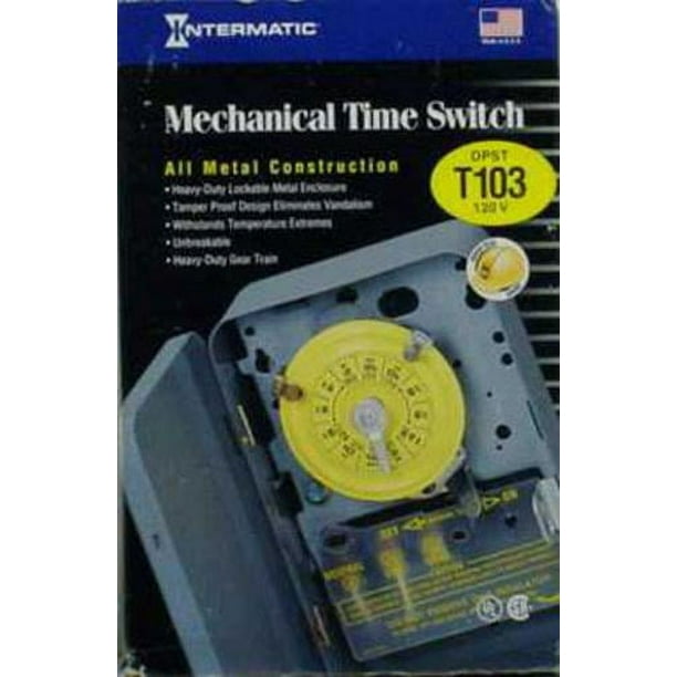 Intermatic T103 Indoor Time Switch, 125 Volts, 40 Amp - Walmart.com