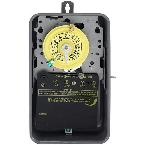 Intermatic Electromechanical Timer,24 hr,Gray,Metal T104R - Walmart ...