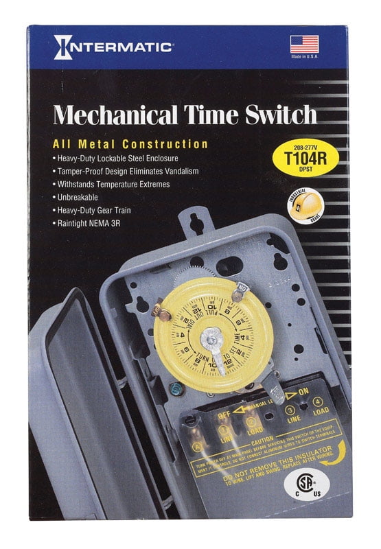 Intermatic Indoor and Outdoor Mechanical Timer Switch 277 V Gray ...