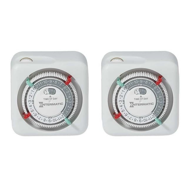 Intermatic TN111K Premium Indoor Plug-in Timer with Removable Trippers ...