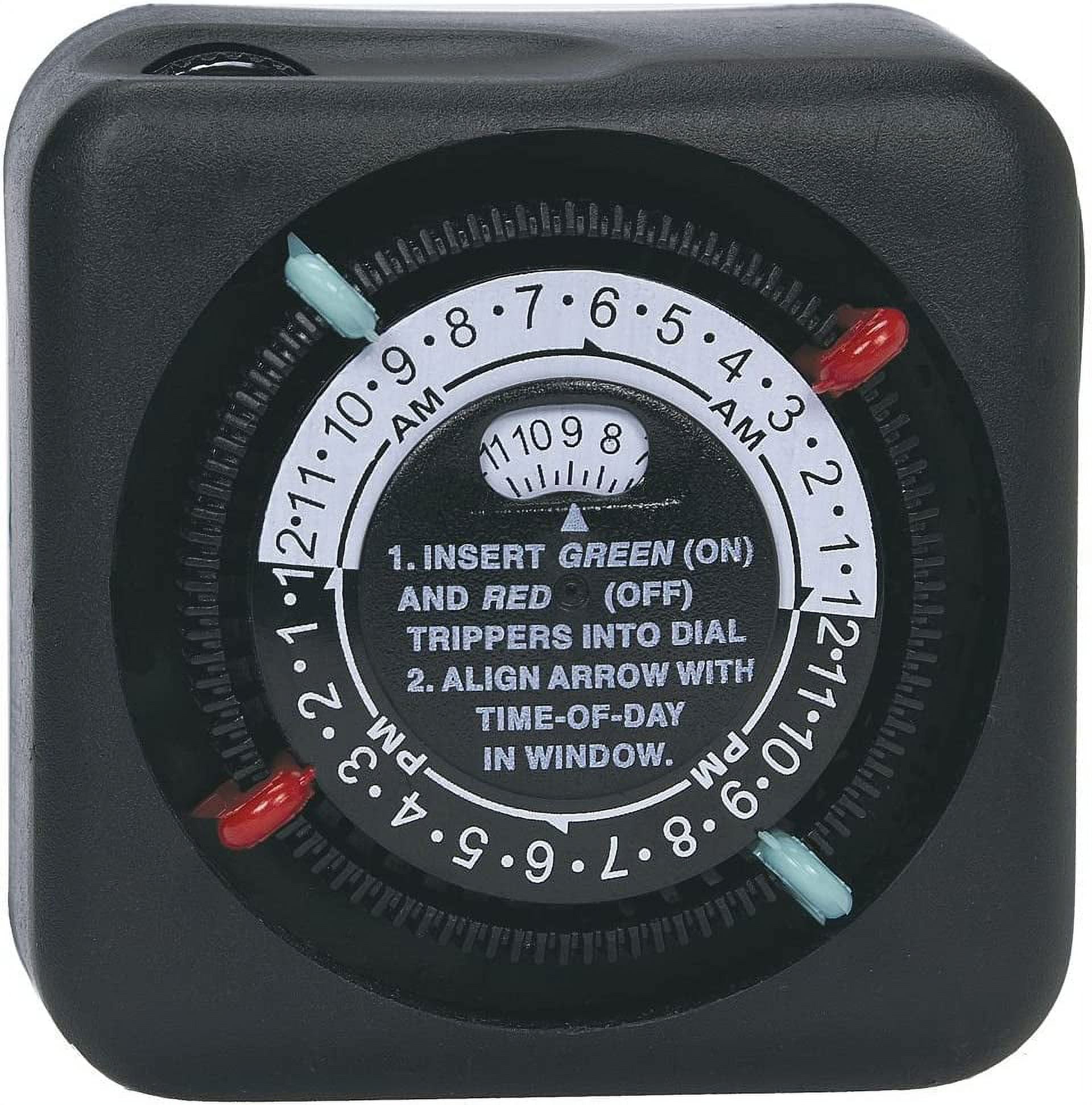Intermatic Plug-In Appliance Timer, 24-Hour Analog, Black, 120V, Manual ...