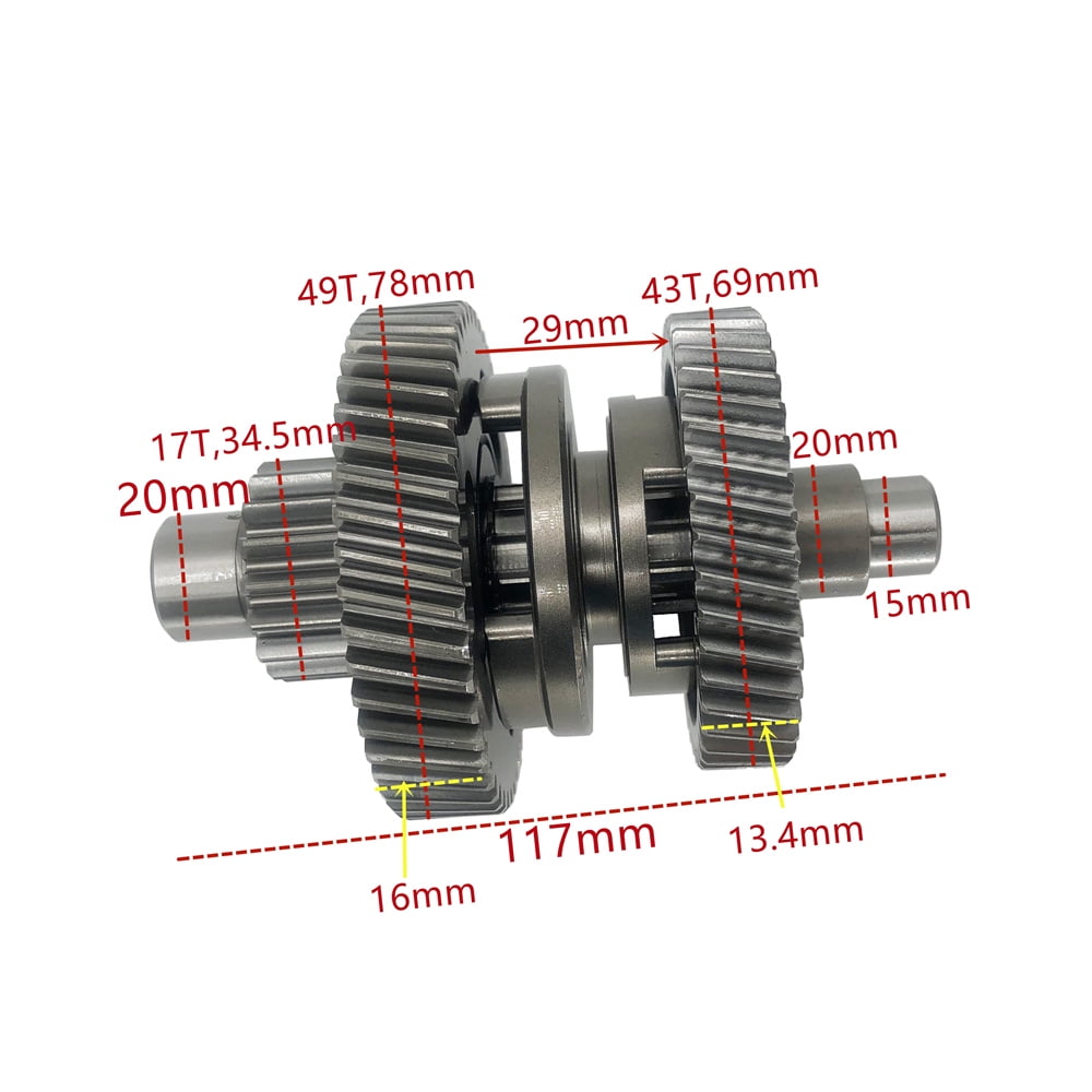 Intermediate Gear Shaft For Kayo AU200 LX200M CVT LC162FMK E-TON 200 ...