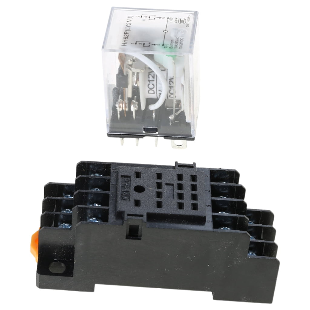 Intermediate Relays 12V 10Amp Small Electromagnetic Relays with 8 Pin ...
