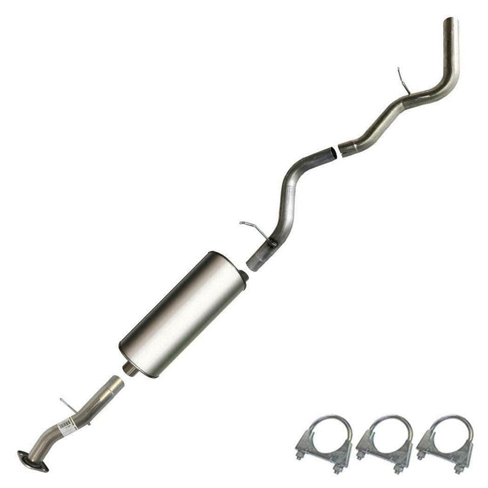 Intermediate pipe resonator muffler tailpipe exhaust system kit fits ...