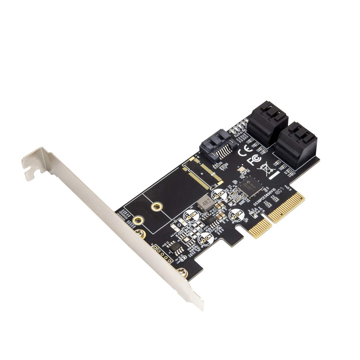 Internal 5 Port Non-Raid SATA III 6GB/S Pci-E X4 Controller Card for ...