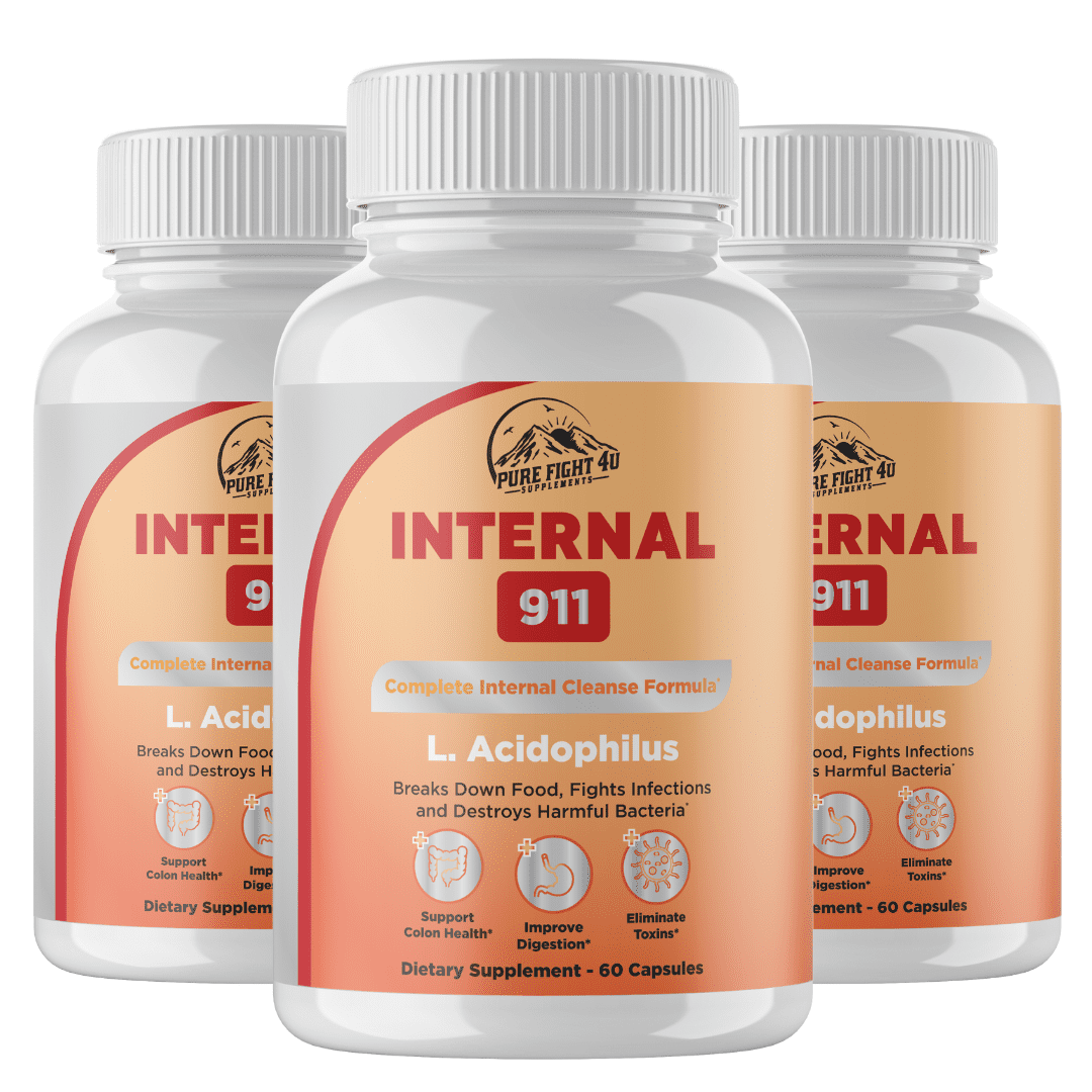 Internal 911 Complete Internal Cleanse Formula 3 Bottle 180 Capsules ...