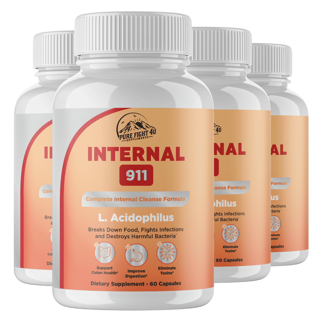 Internal 911 Complete Internal Cleanse Formula 4 Bottle 240 Capsules ...