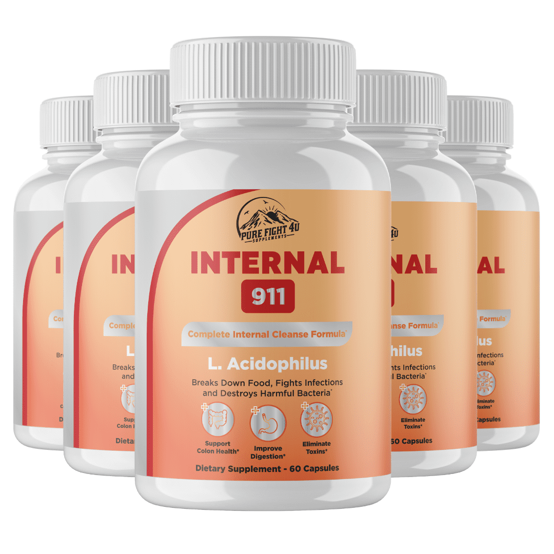Internal 911 Complete Internal Cleanse Formula 5 Bottle 300 Capsules ...