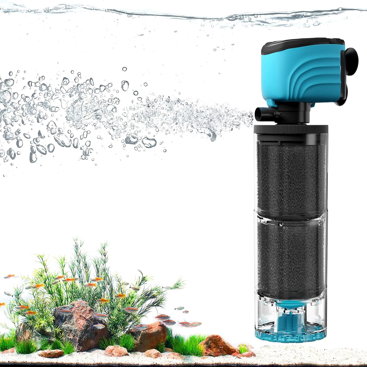 Internal Aquarium Filter, Upgraded 50-150 Gallon Fish Tank Filter with ...