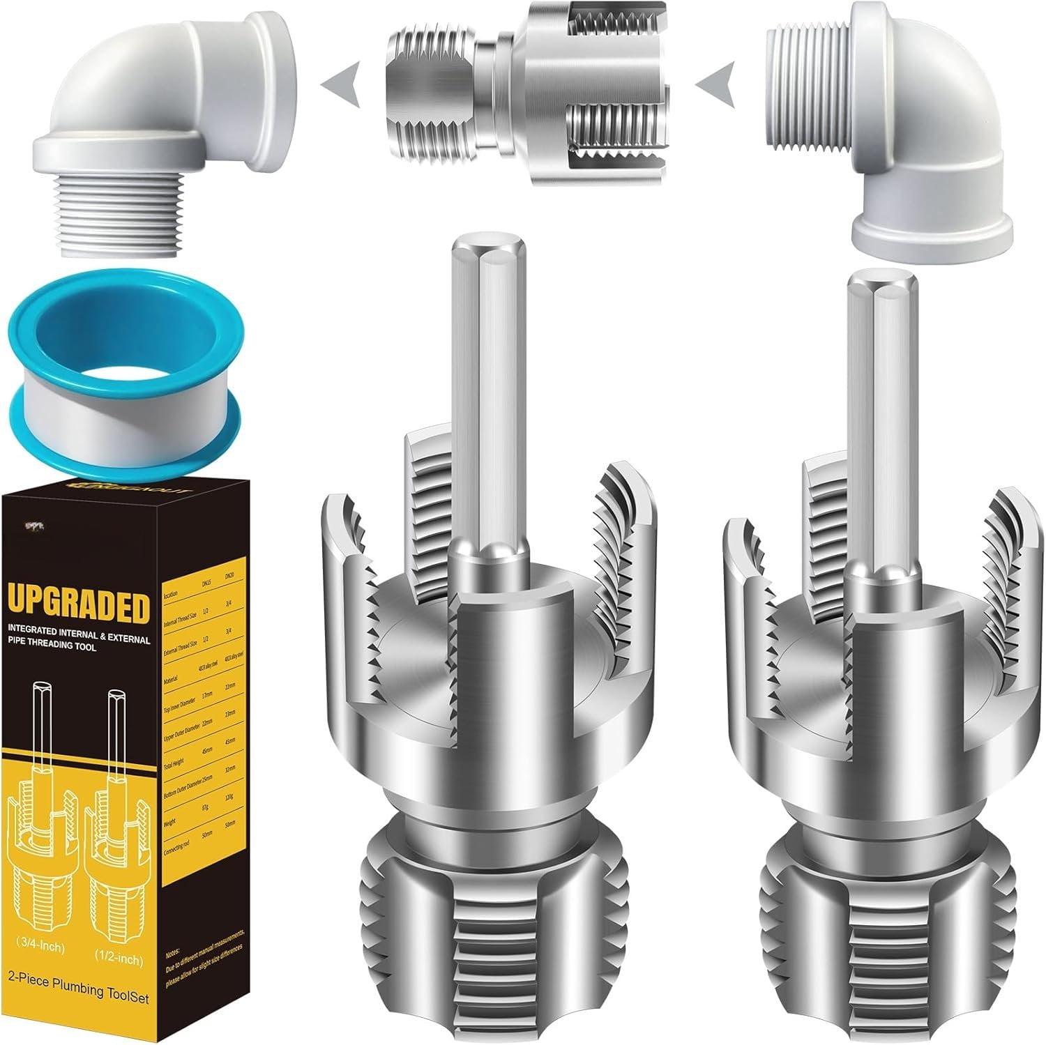 Internal & External Pipe Threading Tool, PVC Pipe Threader, Pipe ...