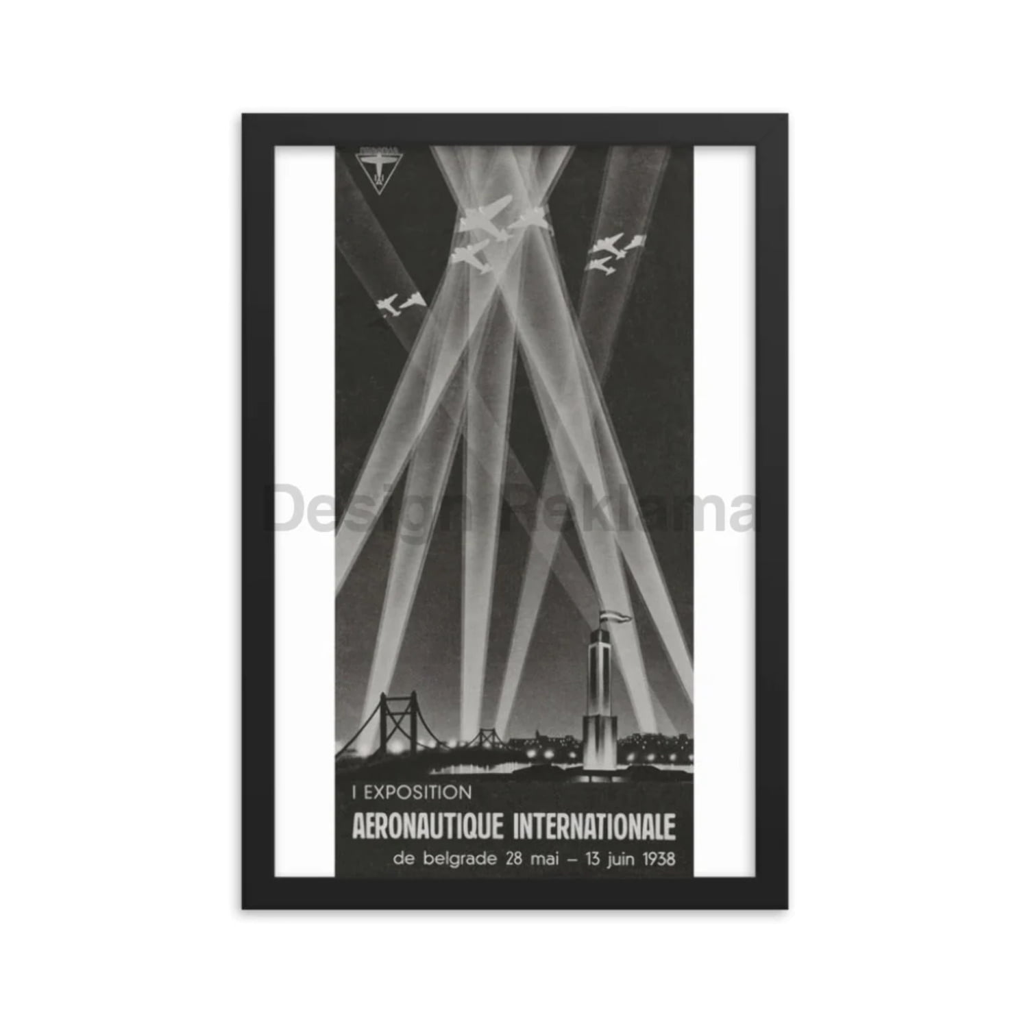 International Aeronautic Exposition Belgrade, 1938. Framed Vintage ...