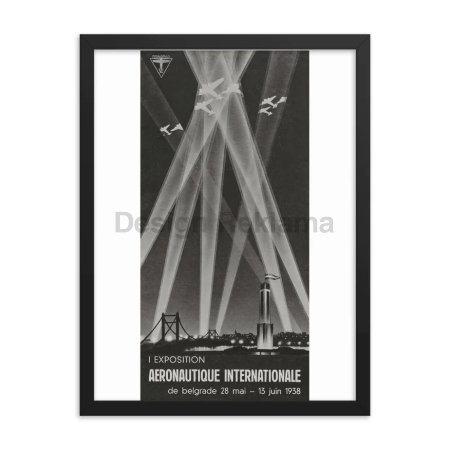 International Aeronautic Exposition Belgrade, 1938. Framed Vintage ...