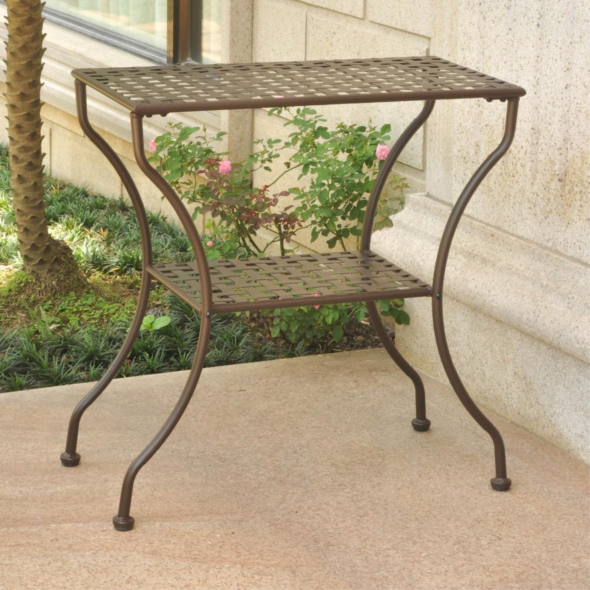 Mandalay Iron Rectangular 2 Tier Table - Walmart.com