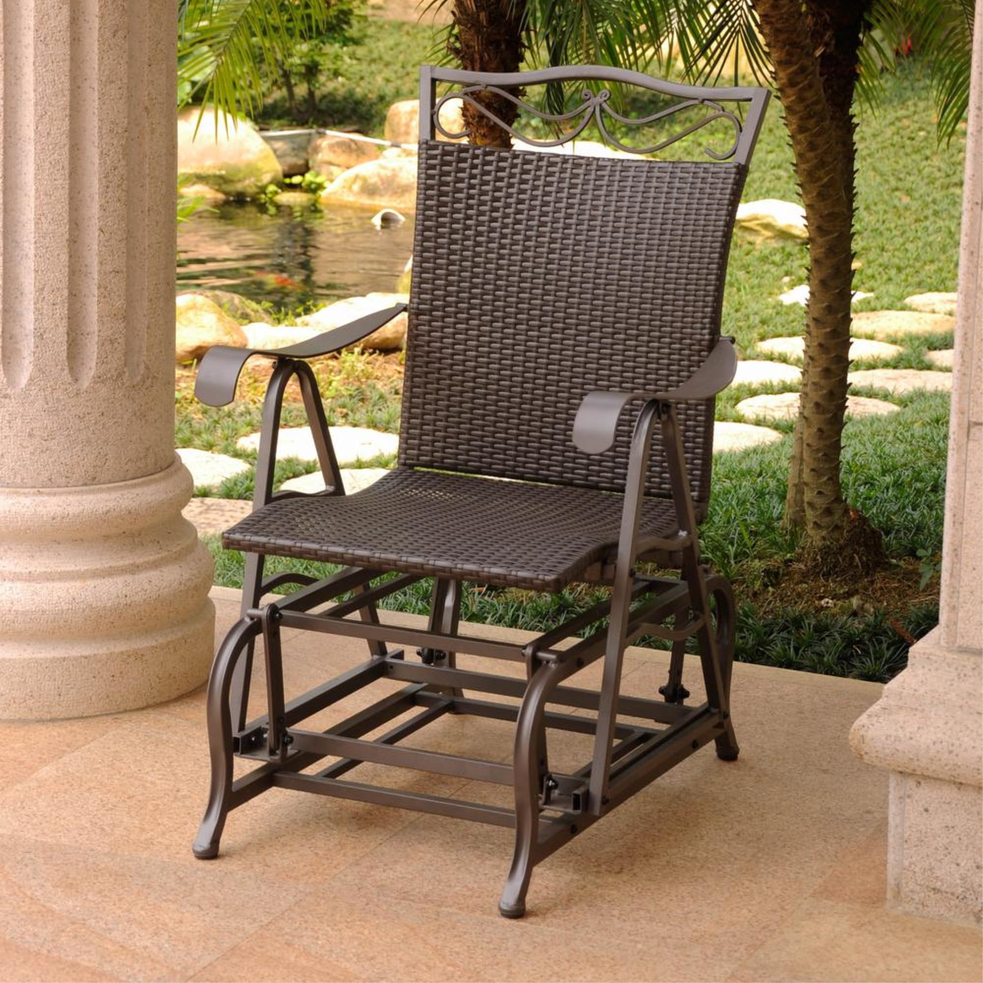Valencia Resin Wicker/Steel Single Glider - Walmart.com