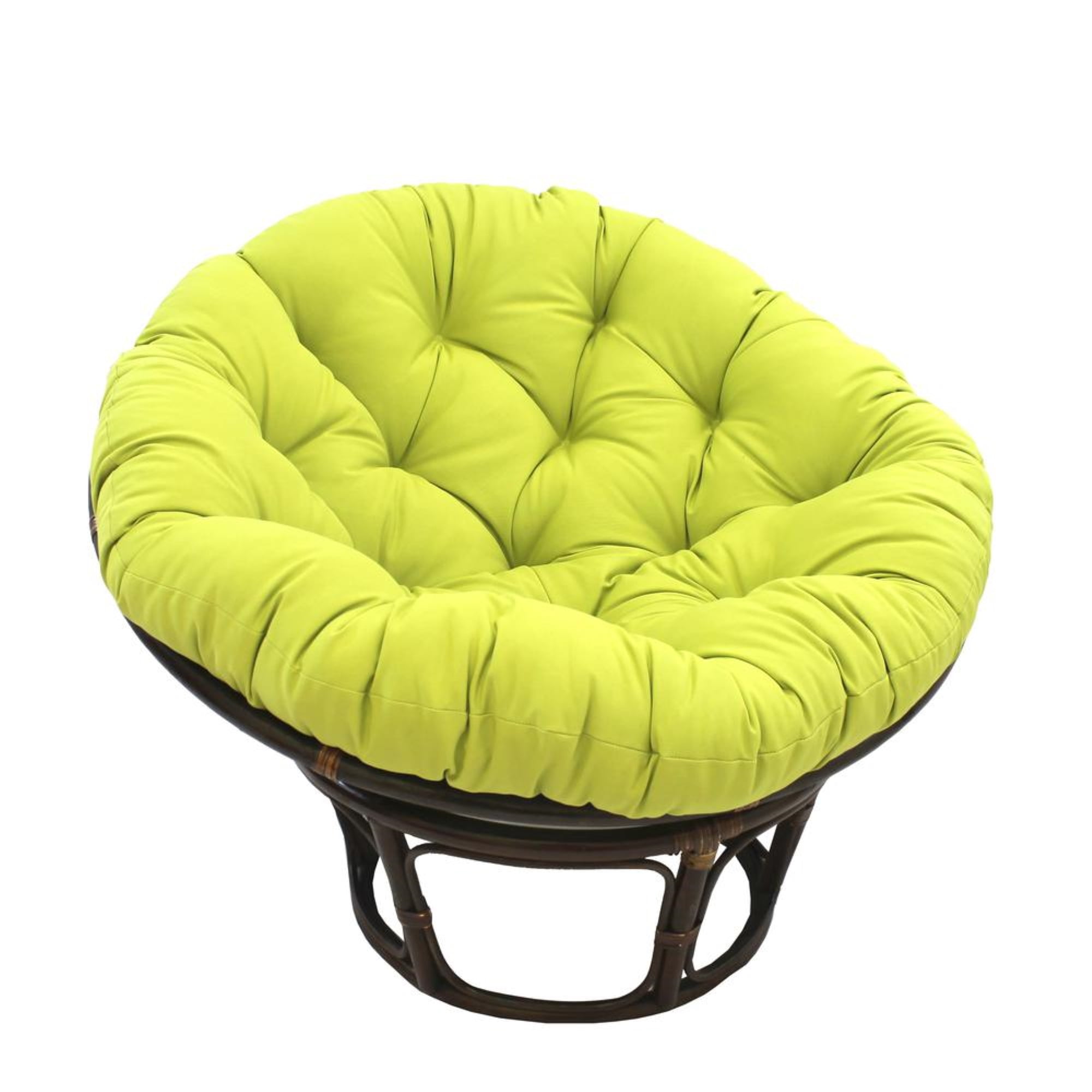 International Caravan 42-Inch Rattan Papasan Chair with Solid Twill ...