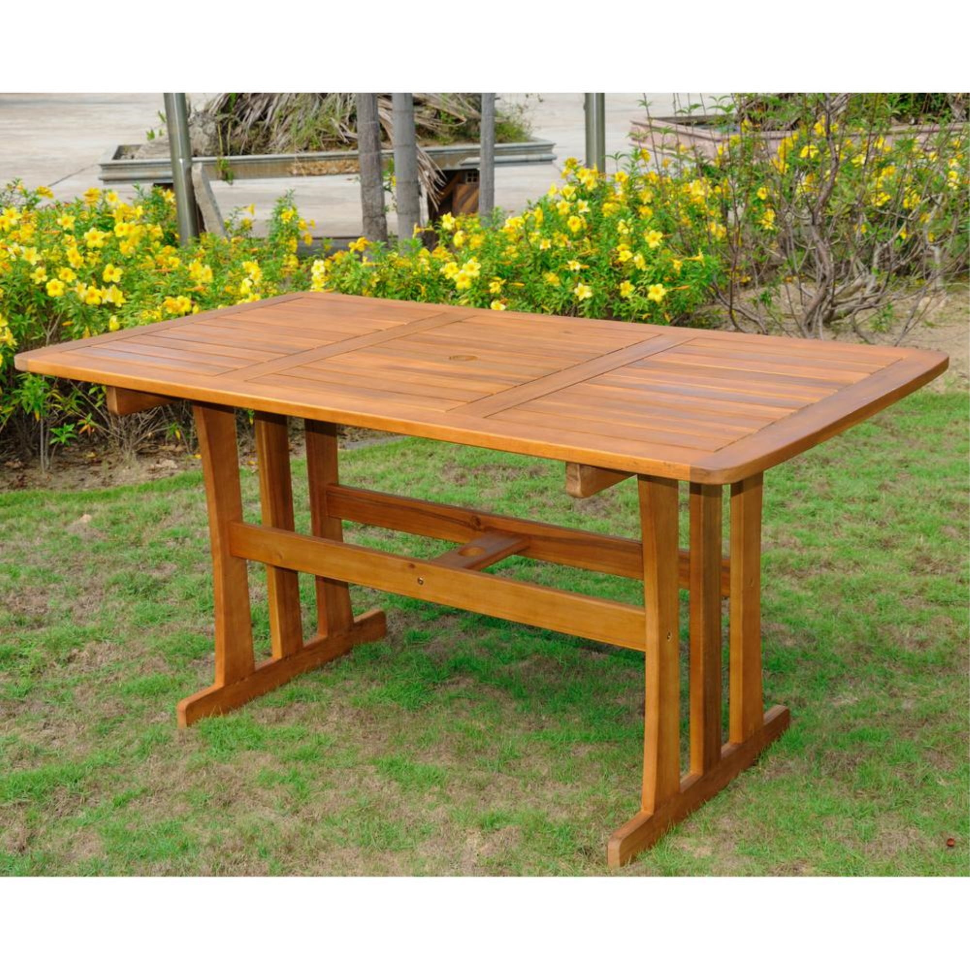 International Caravan Acacia Rectangular Dining Table - Walmart.com
