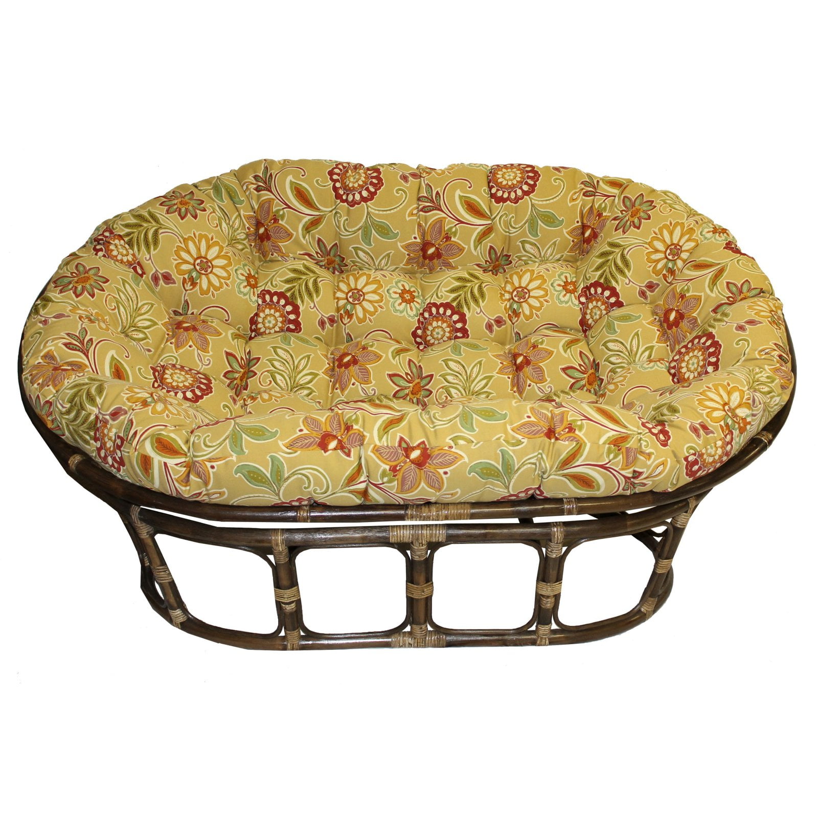 International Caravan Bali 65 in. Patterned Double Papasan Loveseat ...