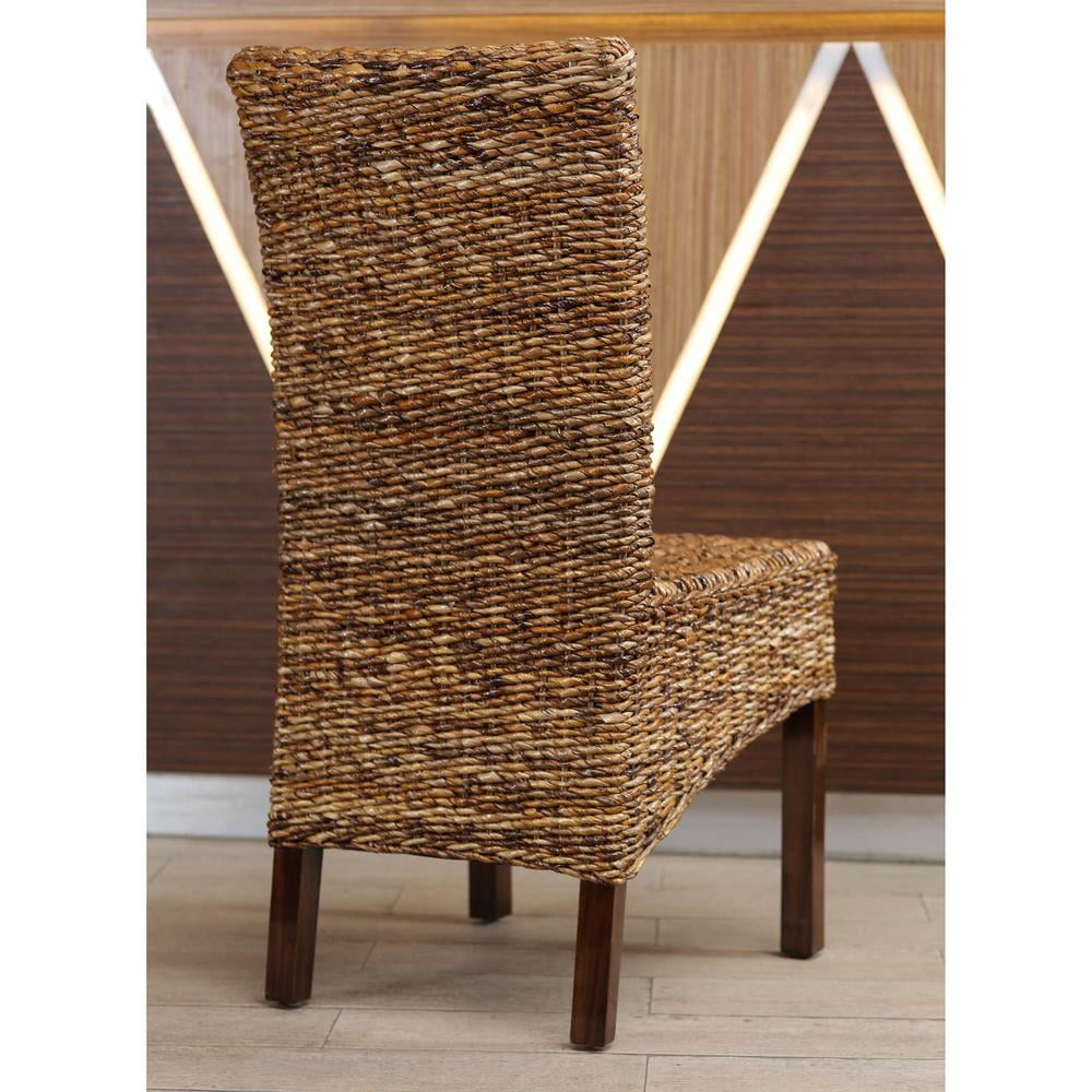 International Caravan Bali Gaby Woven Abaca Dining Chair (Set of 2 ...