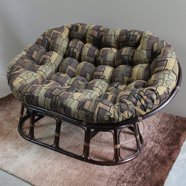 International Caravan Double Papasan Chair with Micro Suede Cushion ...