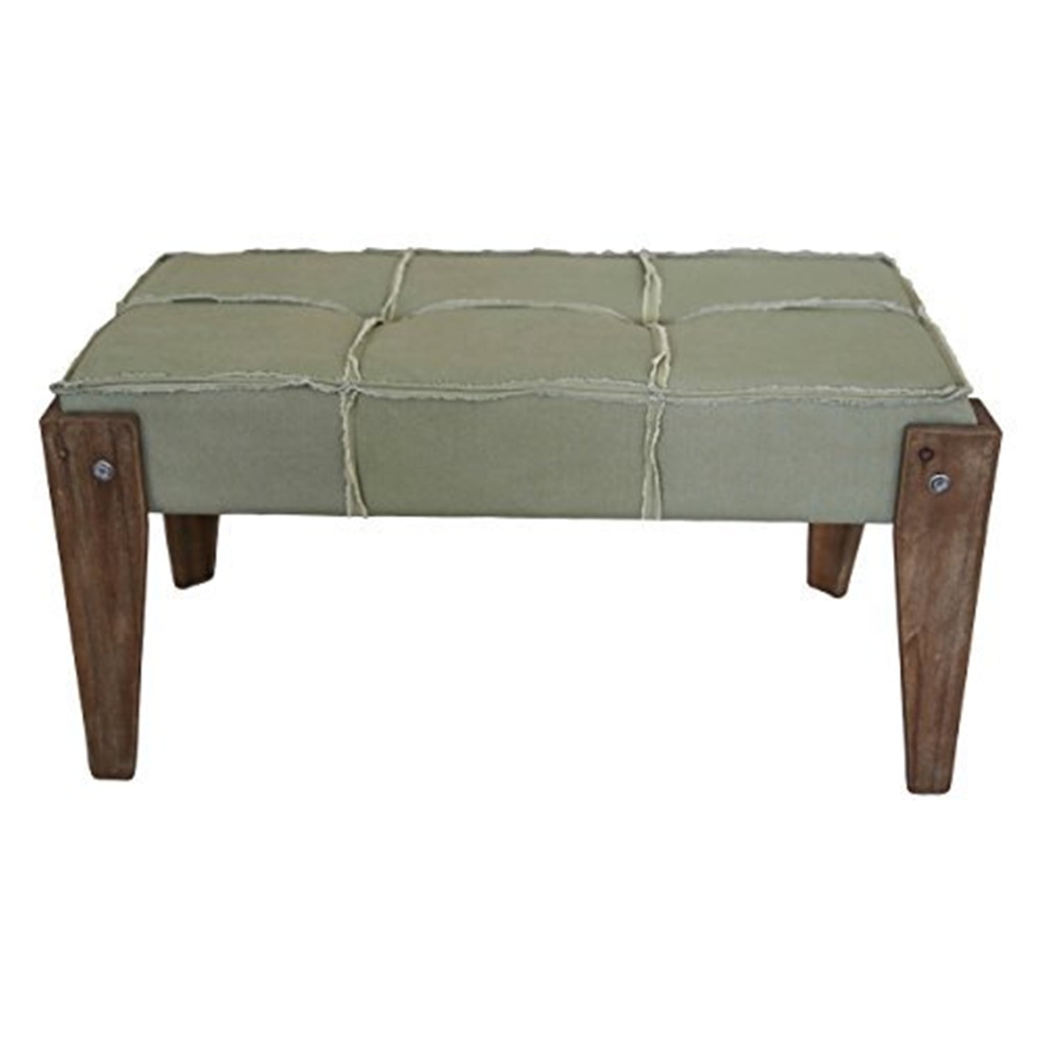 Rustic Elegance Tufted Fabric Bench - Walmart.com