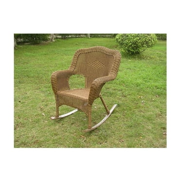 Yaheetech Faux Leather Upholstered Rocking Chair, Brown - Walmart.com