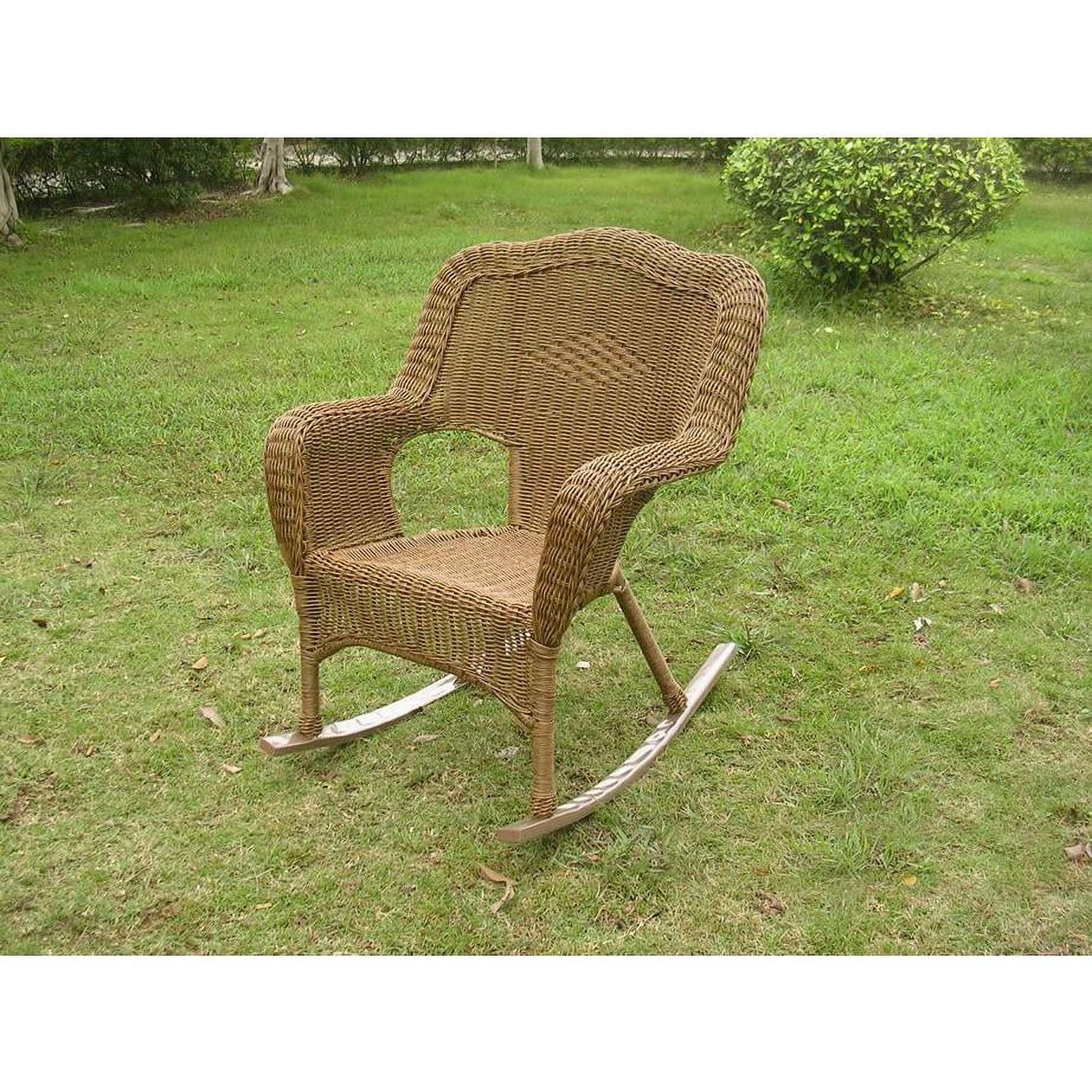 International Caravan Camelback Resin Wicker Rocker - Walmart.com