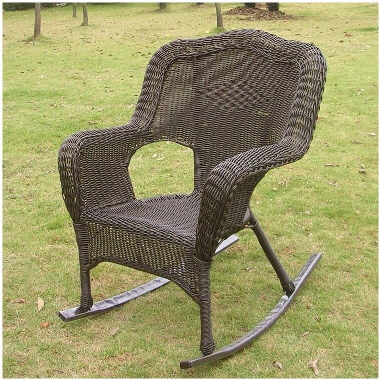International Caravan Furniture Piece Camelback Resin Wicker Rocker ...