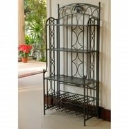 International Caravan Santa Fe Iron 4-Tier Foldable Outdoor Bakers Rack for Kitchens - Walmart.com