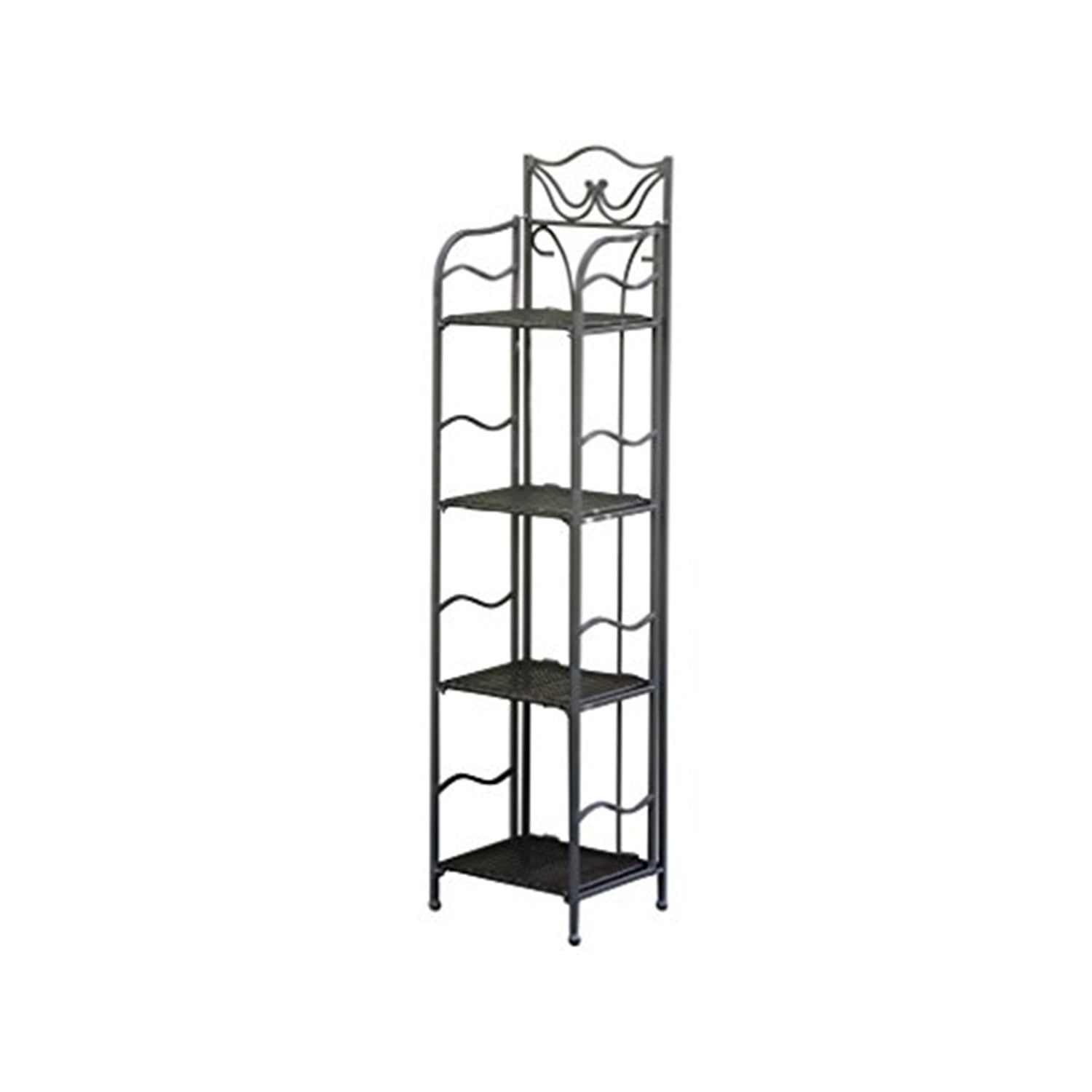 International Caravan Valencia 4 Tier 13" Bakers Rack in Chocolate ...
