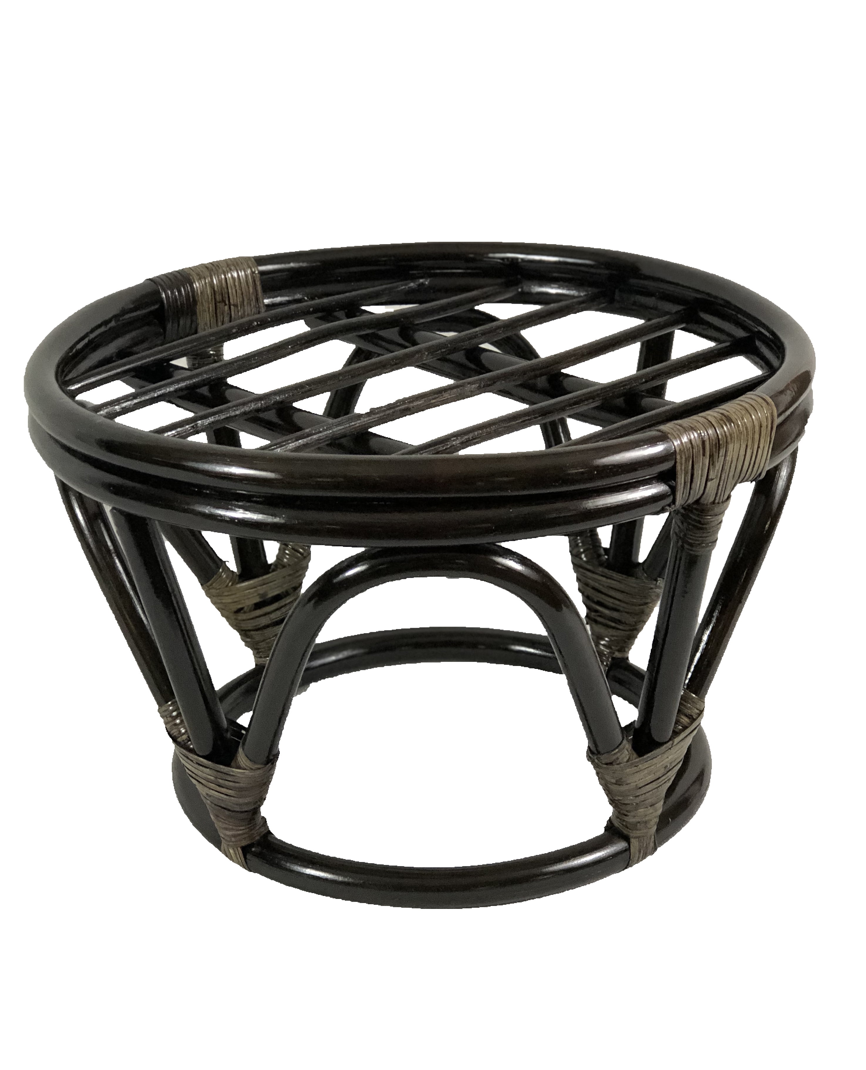 "International Caravan Home Furnishings 18"" Rattan Papasan Footstool ...