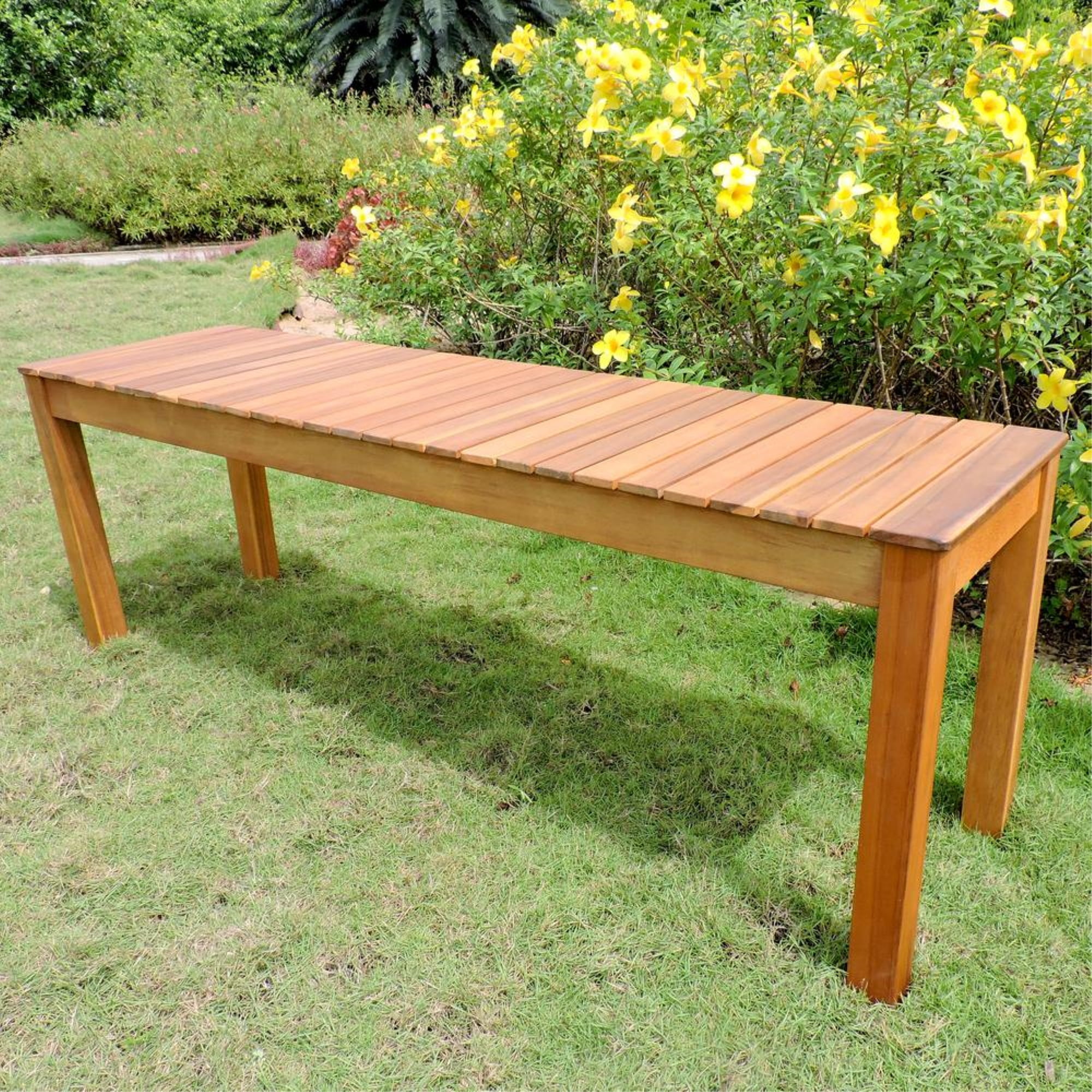 International Caravan Royal Fiji Outdoor Patio Garden Bench, 52 in ...