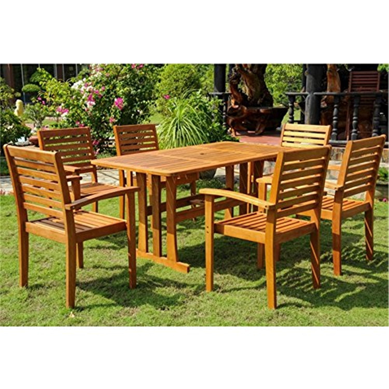 International Caravan Royal Tahiti Badalona Patio Group-Color:Stain ...