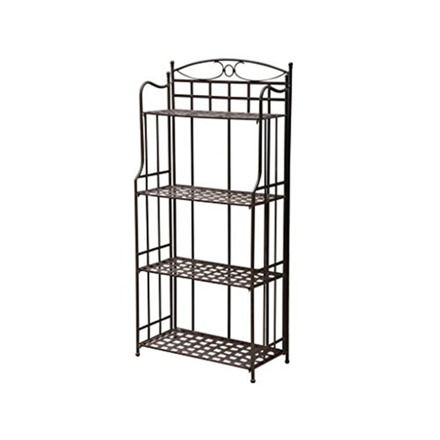 International Caravan Santa Fe Nailhead 4-Tier Bakers Rack-Color:Rustic Brown - Walmart.com