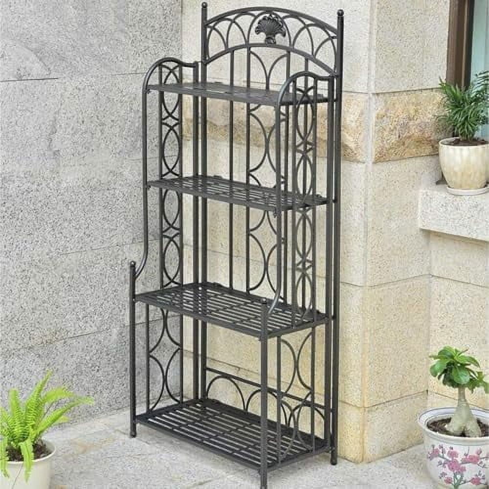 International Caravan Segovia Iron 4-Tier Bakers Rack - Walmart.com
